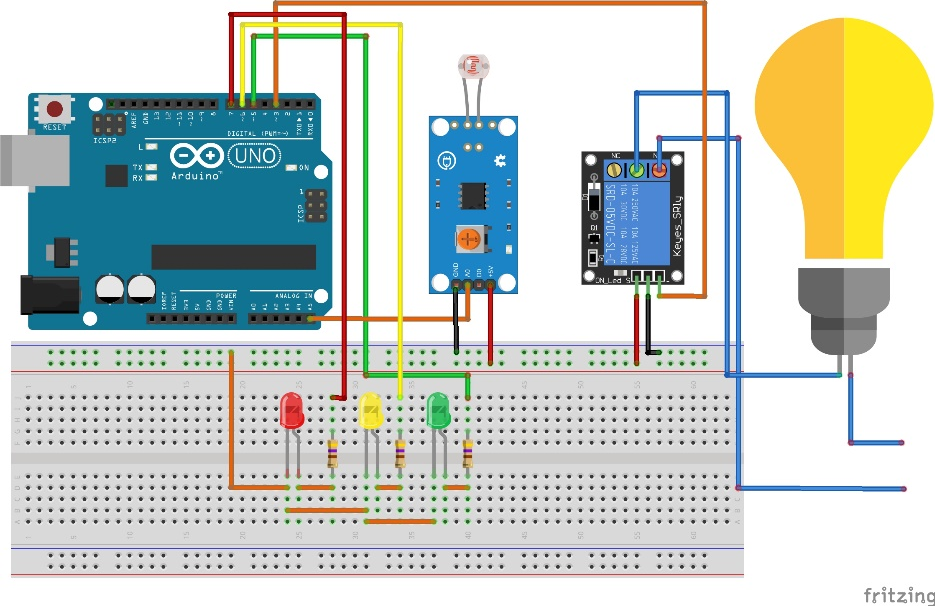 Interruptor crepuscular e Indicação da Intensidade Luminosa com Arduino ...