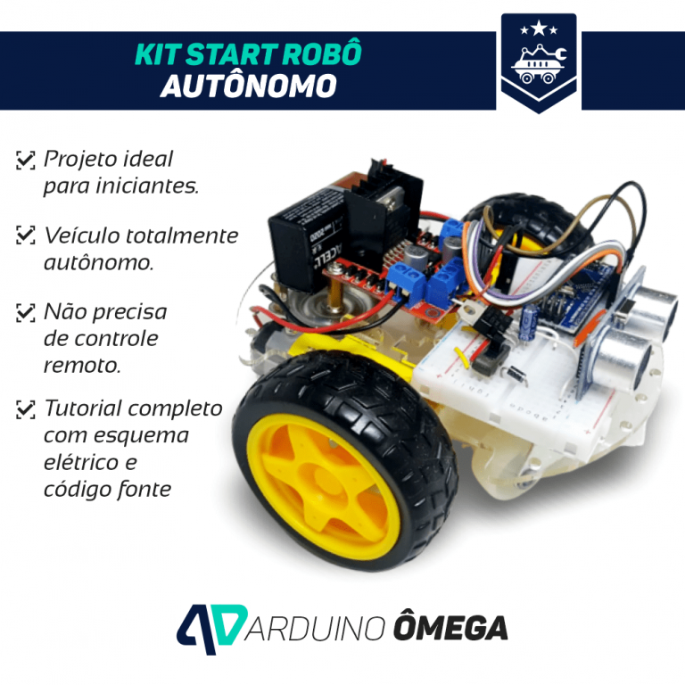 Robô Autônomo Básico com Arduino Nano e Sensor Ultrassônico