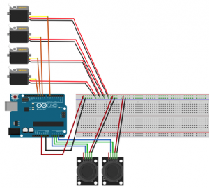 Controlando braço robótico com Joystick - Blog Arduino Ômega